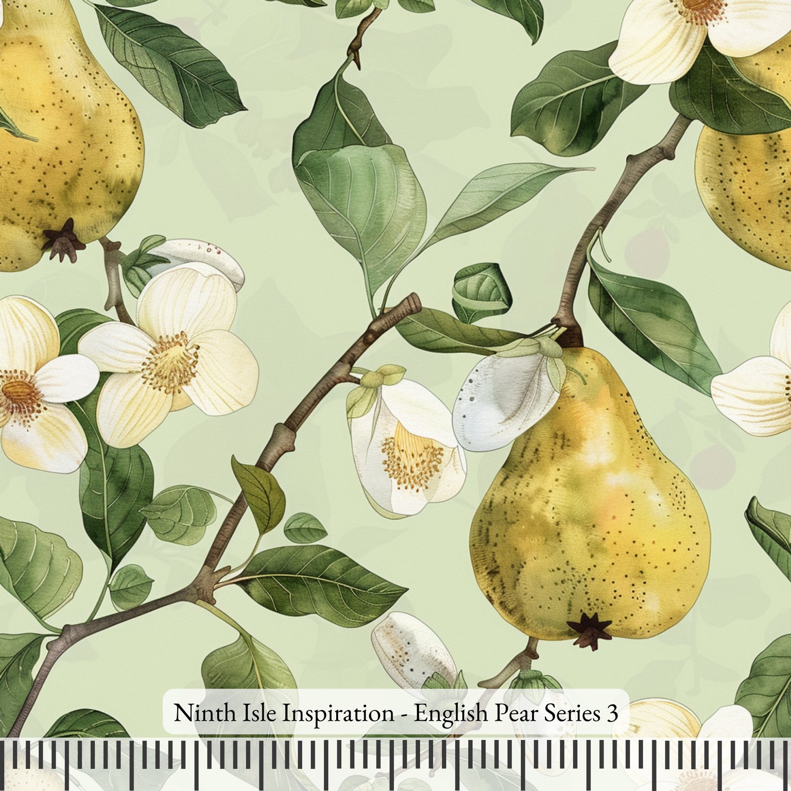 English Pear Rayon Fabric by the Yard - Ninthisle Inspiration Exclusive ...
