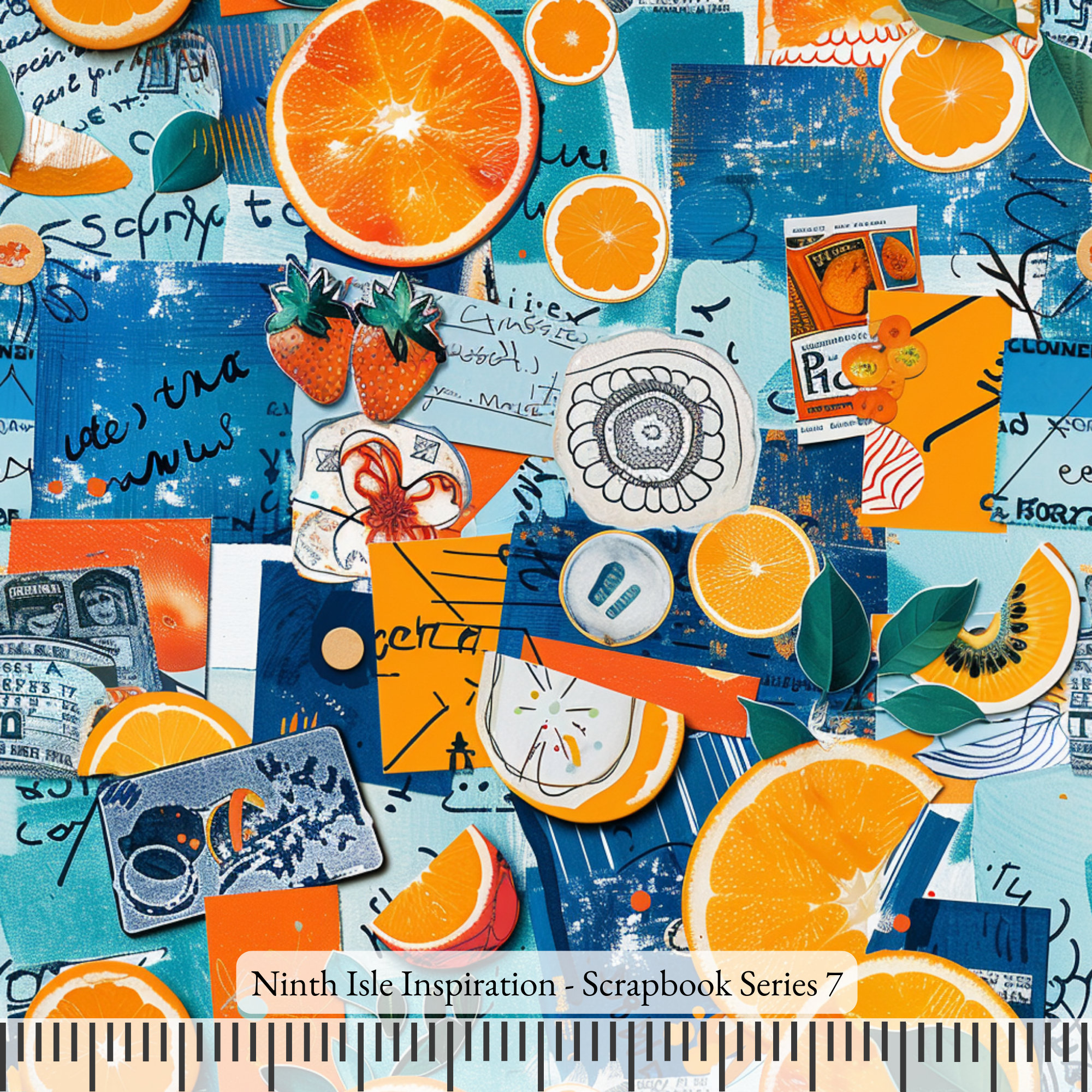 Scrapbook Cotton Fabric by the Yard - Ninthisle Inspiration Exclusive ...