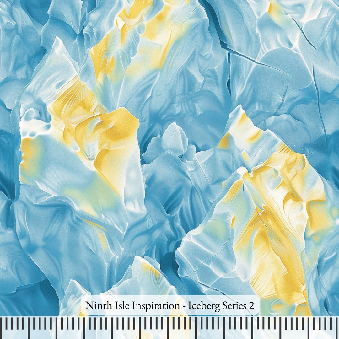 Fabric Print in HI, Iceberg Rayon Fabric by the Yard - Etsy
