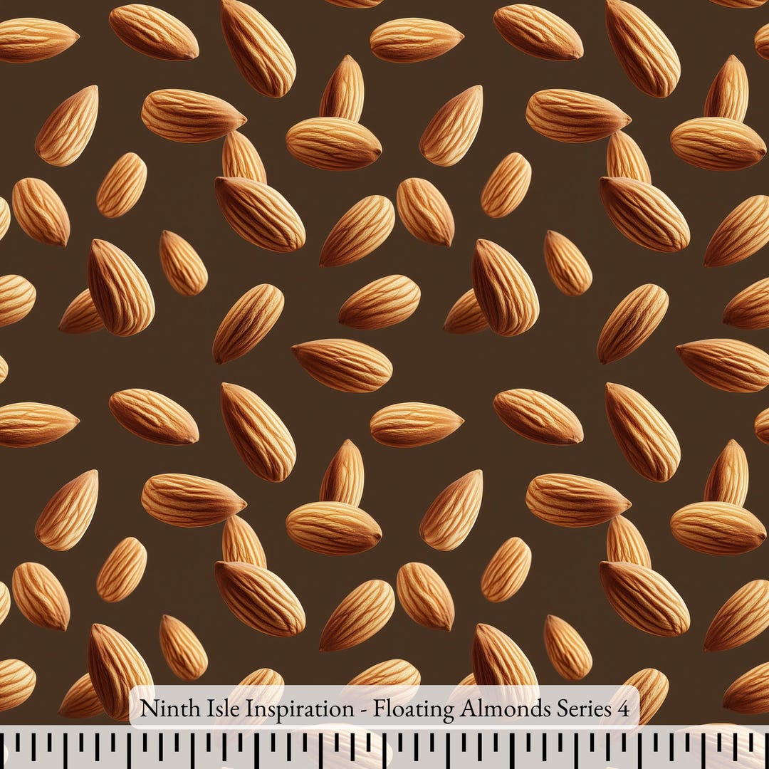 Floating Almonds Cotton Fabric by the Yard - Ninthisle Inspiration ...