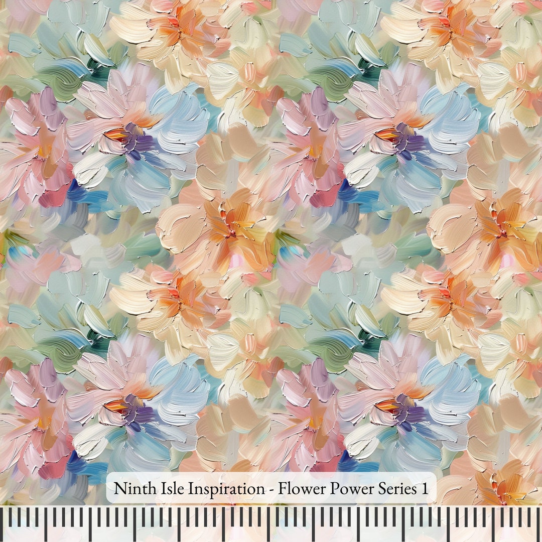 Print in Hawaii Fabric, Flower Power Cotton Poplin Fabric by the Yard ...
