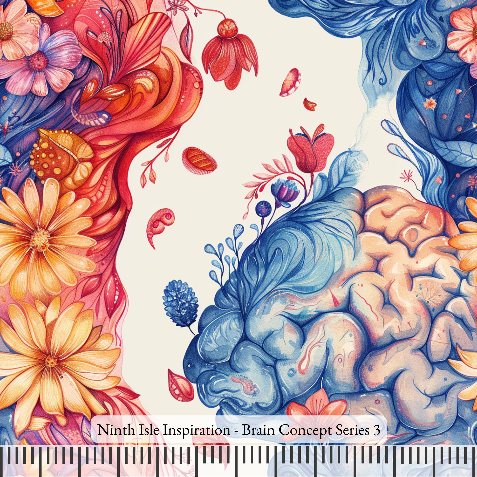 Print in HI, Brain Concept Rayon Fabric by the Yard - Etsy