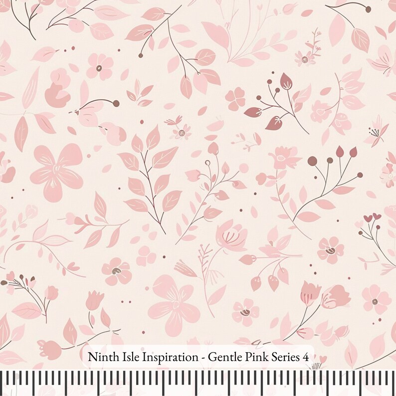 Gentle Pink Cotton Fabric by the Yard - Ninthisle Inspiration Exclusive ...