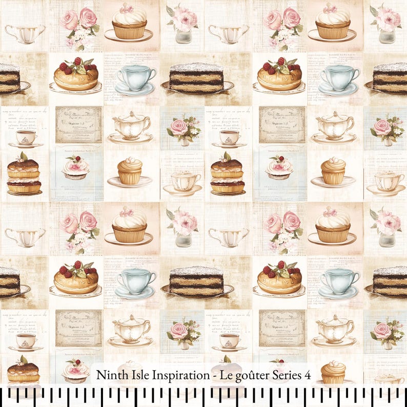 Le Gouter Cotton Fabric by the Yard - Ninthisle Inspiration Exclusive ...