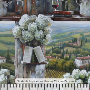 Floating Vineyard Cotton Fabric by the Yard Ninthisle Inspiration ...