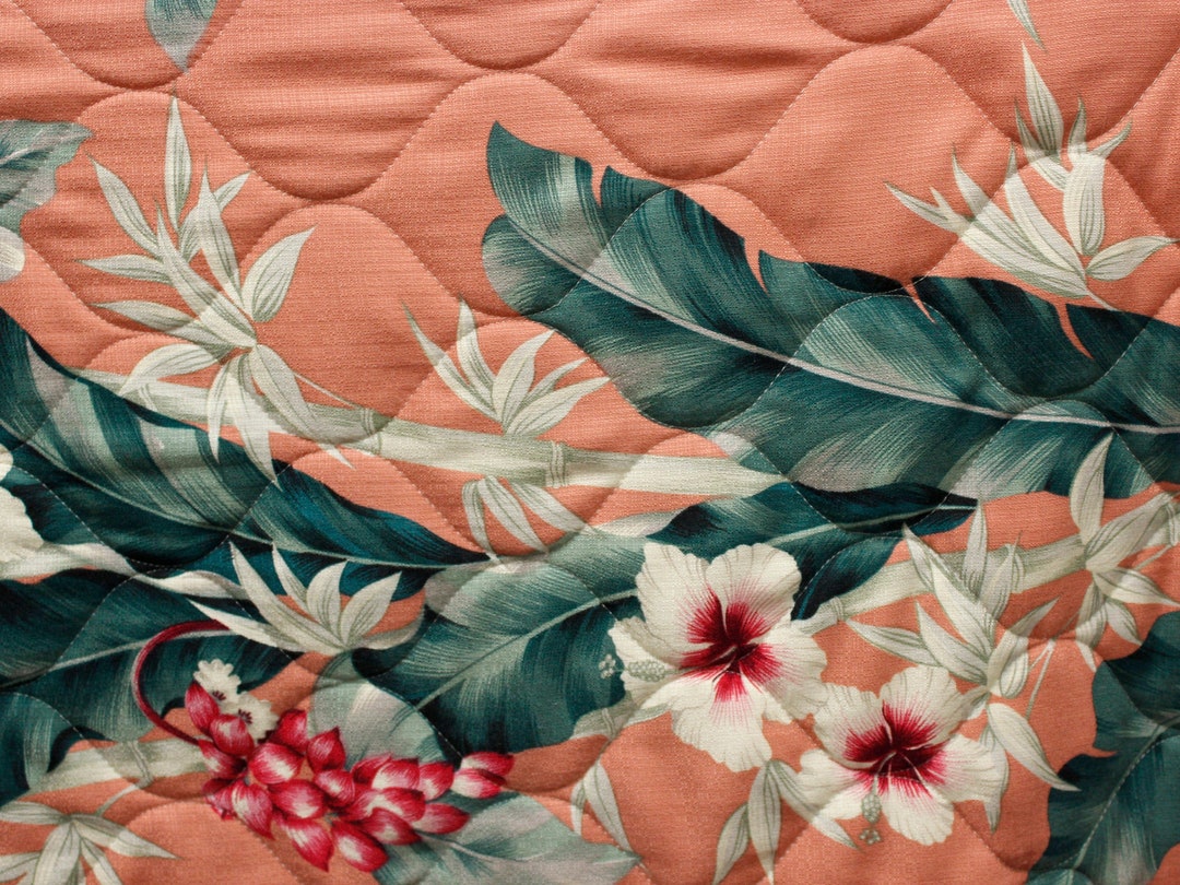 Bamboo Leaves Pink - Quilted Fabric - 56" Wide - 100% Cotton - Etsy