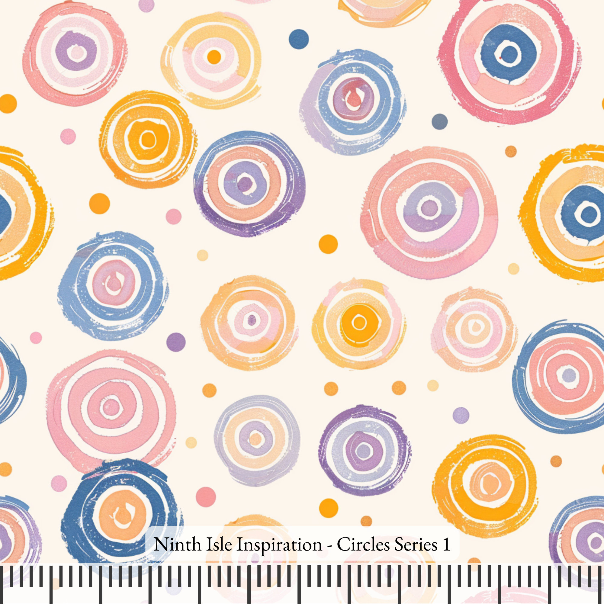 Circles Cotton Fabric by the Yard - Ninthisle Inspiration Exclusive Fun ...