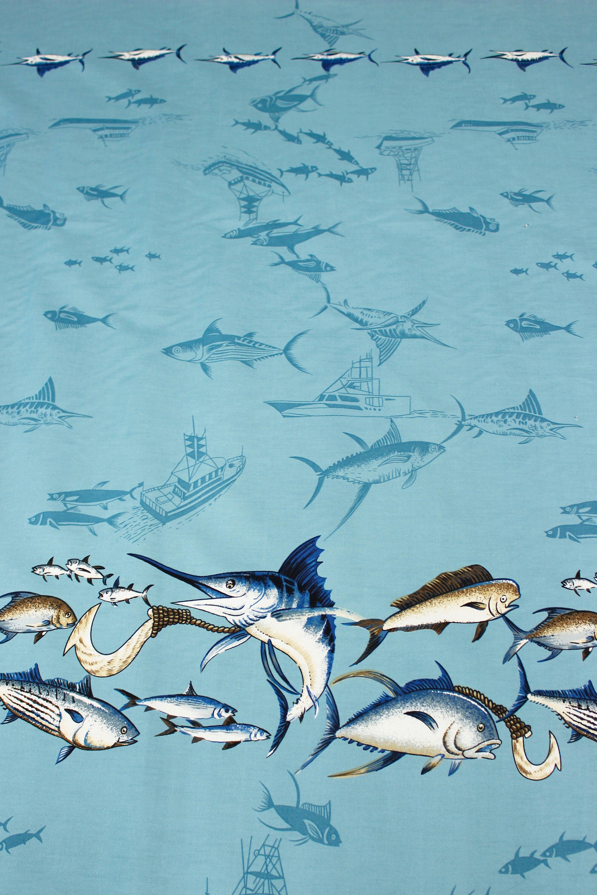 Marlin Fish Fabric by the Yard 100% Cotton 45 - Etsy