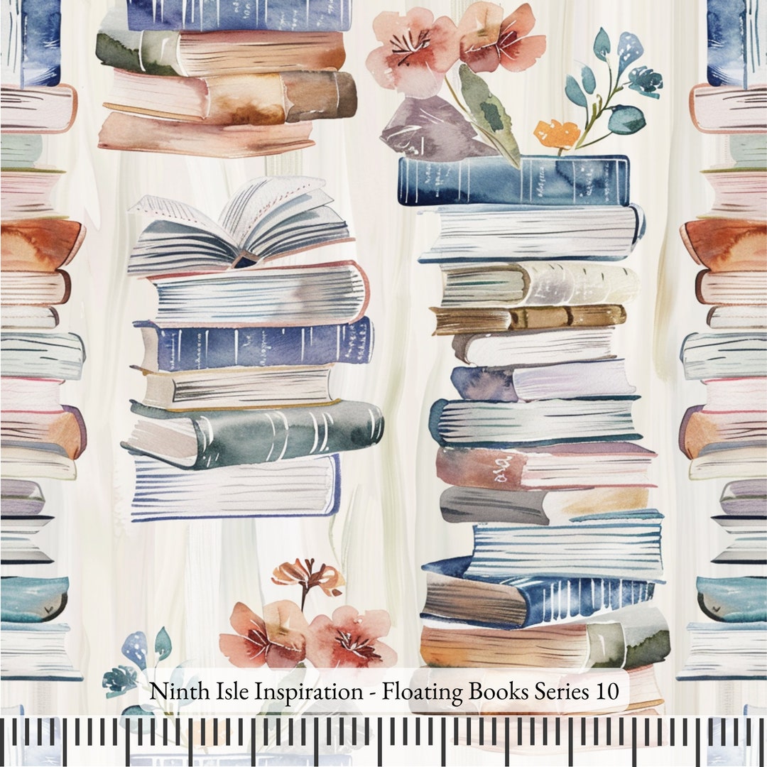 Print in Hawaii, Floating Book Cotton Fabric by the Yard - Etsy