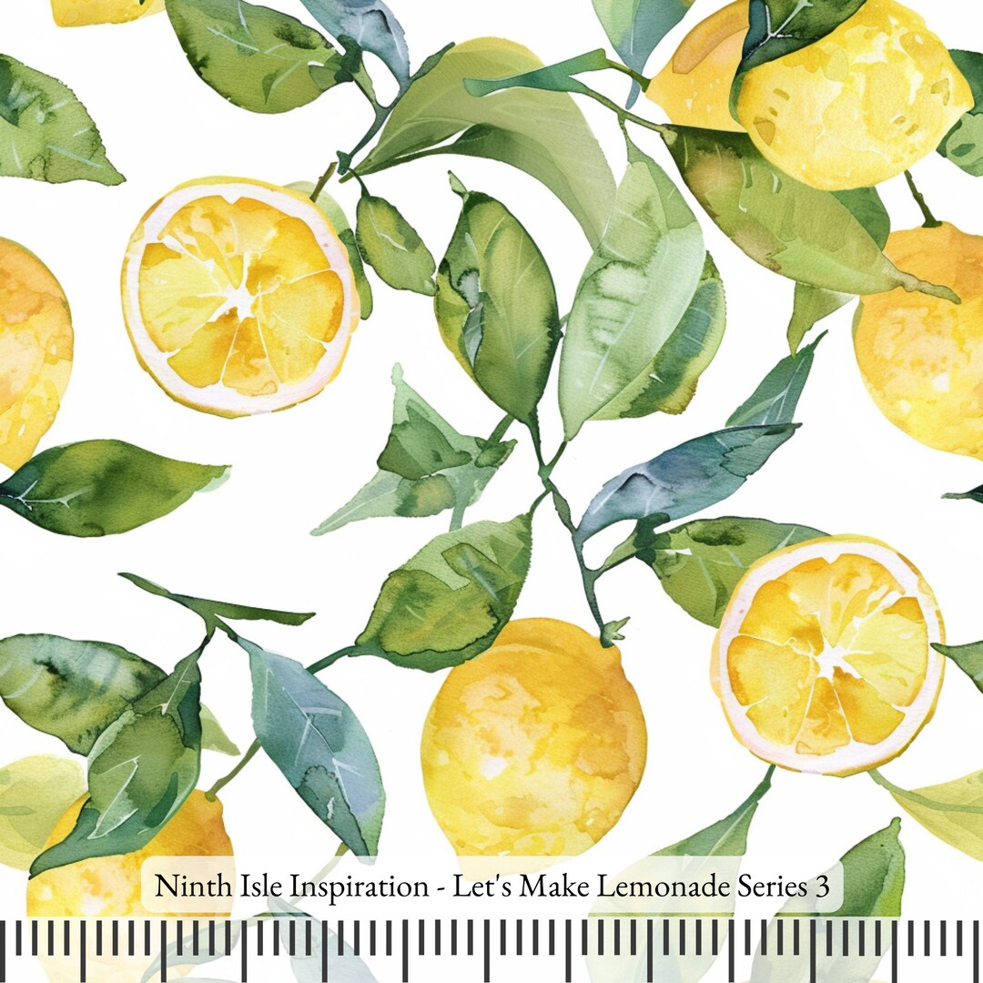 Let's Make Lemonade Cotton Fabric by the Yard - Ninthisle Inspiration ...
