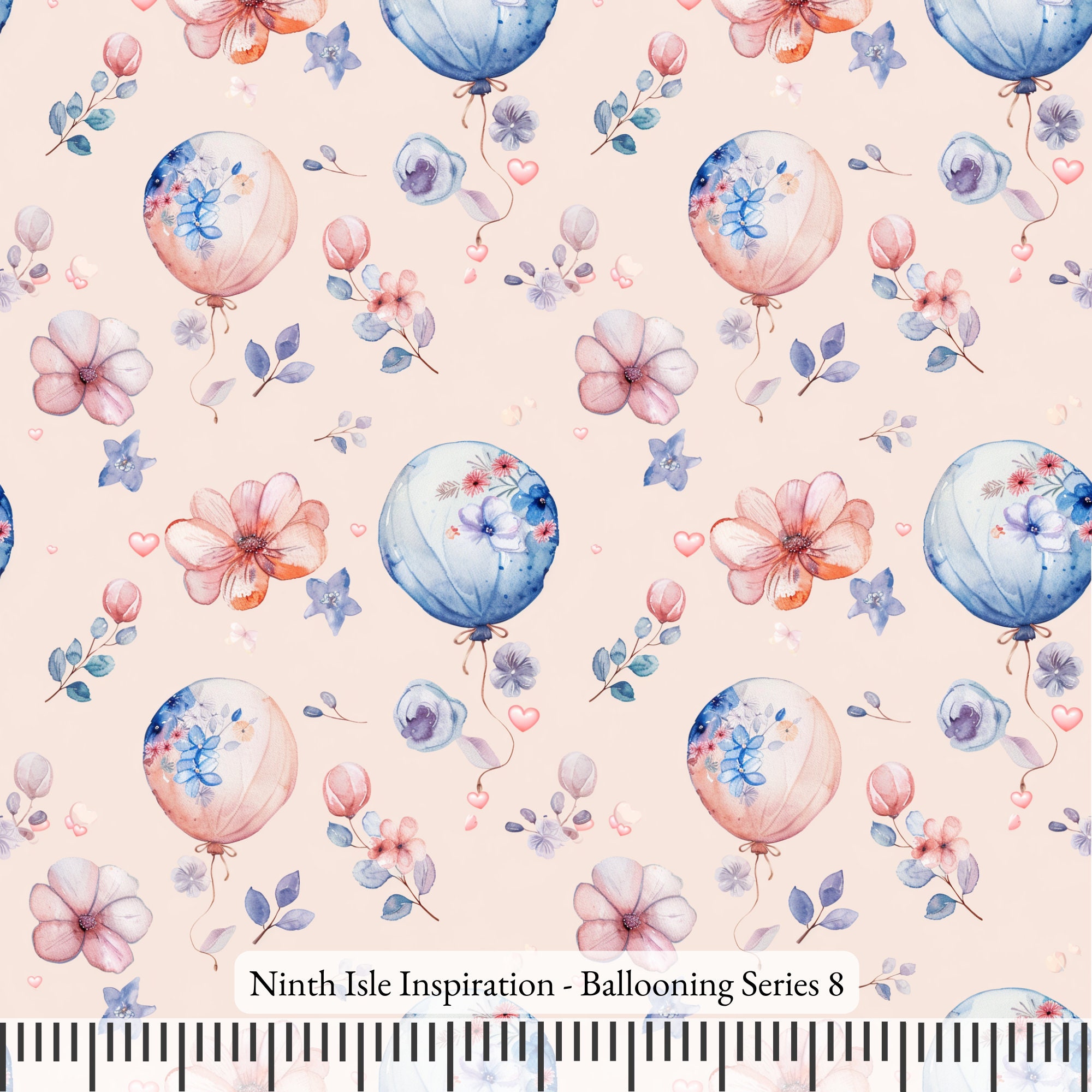 Fabric Print in HI, Ballooning Rayon Fabric by the Yard - Etsy