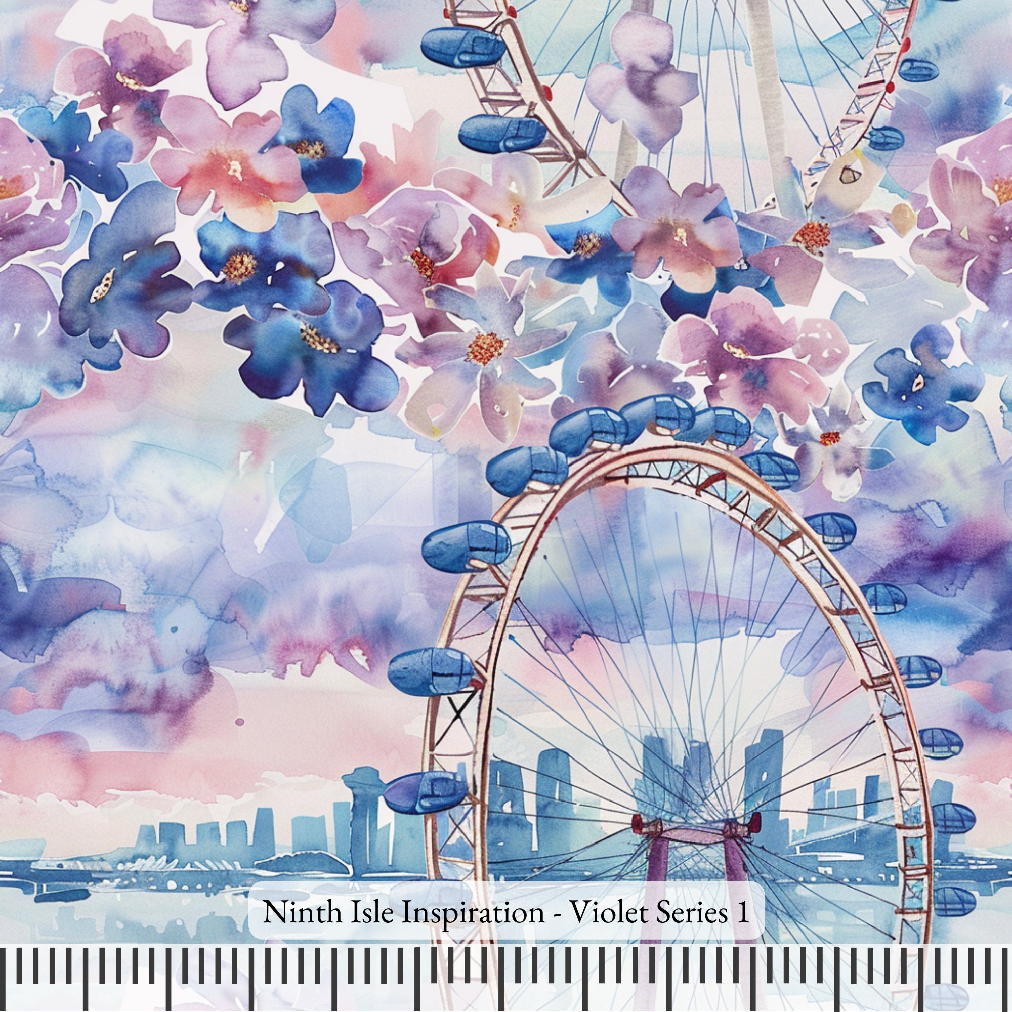 Violet Rayon Fabric by the Yard Ninthisle Inspiration Exclusive Elegant ...