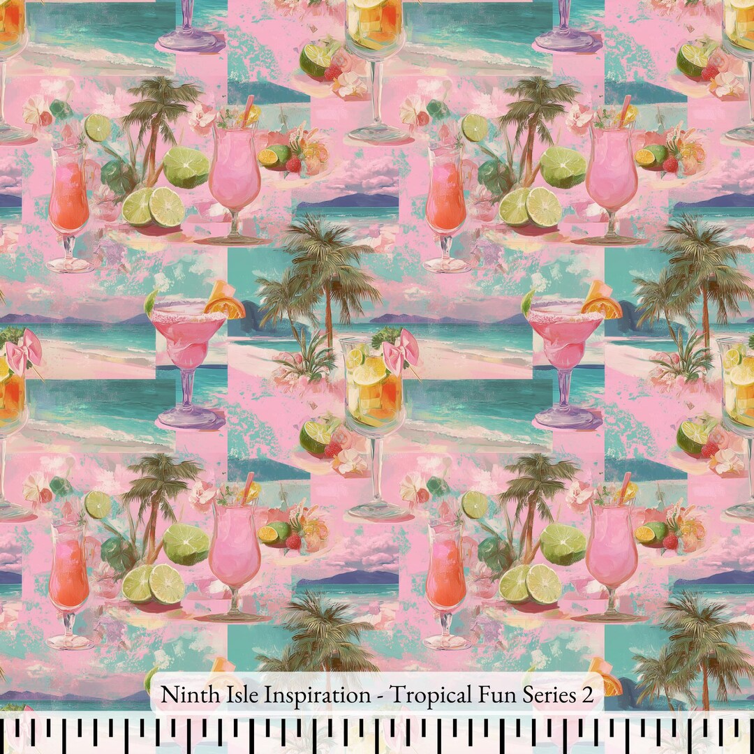Fabric Print in HI, Tropical Fun Rayon Fabric by the Yard - Etsy