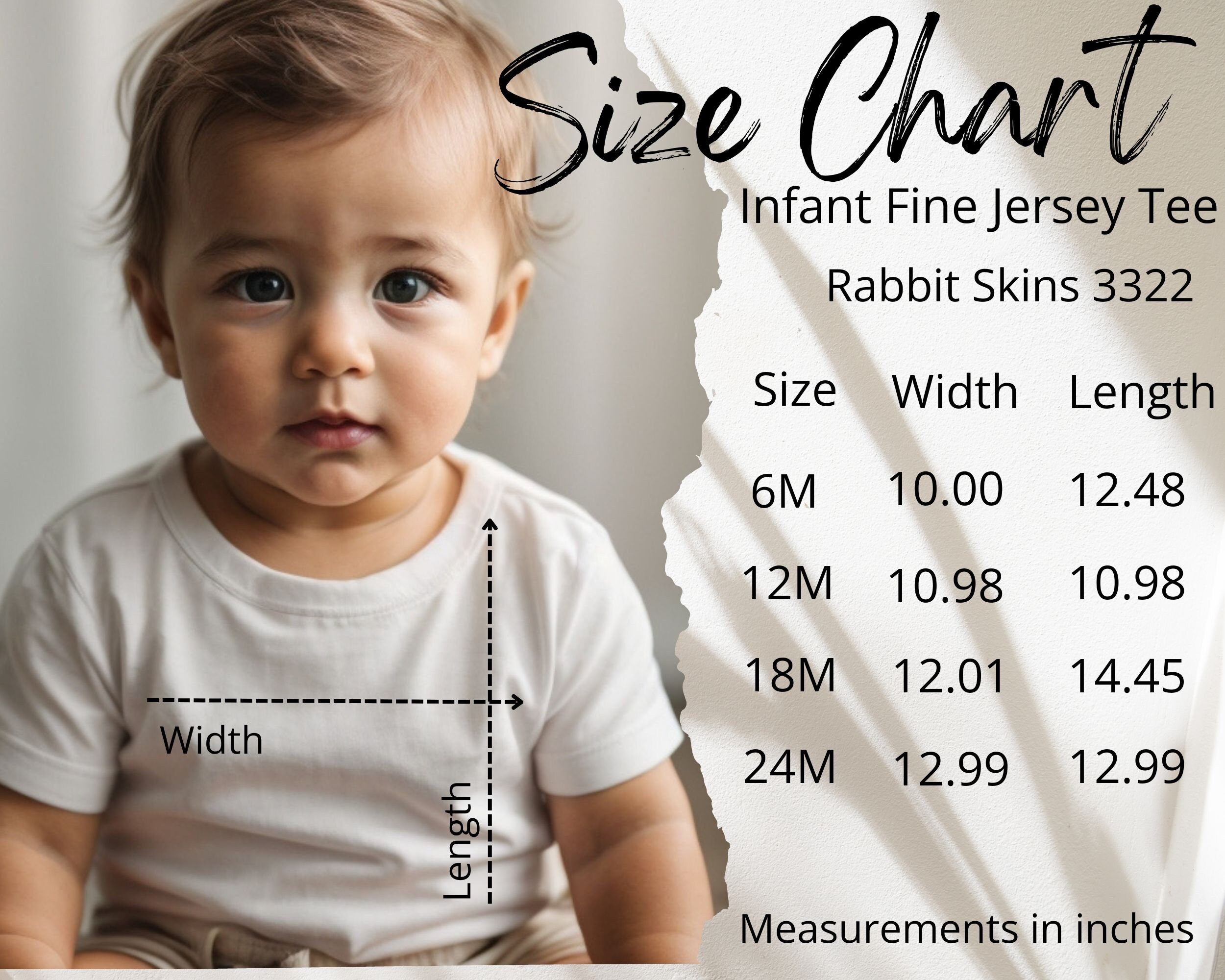 Rabbit Skins 3322 Size Chart, Rabbit Skins Infant Fine Jersey Tee Size ...