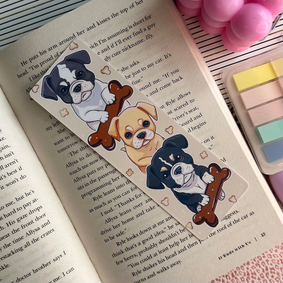 Cute Dog Bookmark | Puppy Bookmark | Stationary Gift | Cute Bookmark ...
