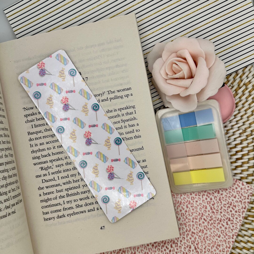 Candy Bookmark Marshmallow Bookmark Lollipop Bookmark Pretty Bookmark ...
