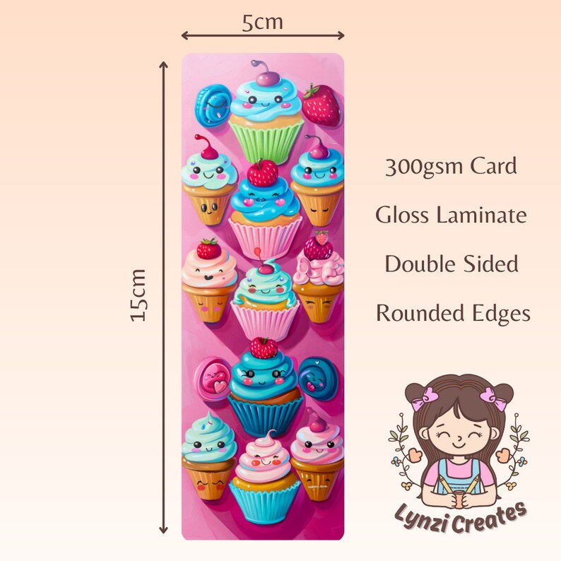 Cupcake Bookmark | Cute Cupcakes | Cute Bookmarks - Etsy UK