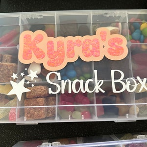 Large Personalised Snack Box | Travel Snack Box - Etsy UK