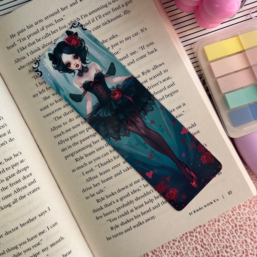 Gothic Ballerina Bookmark | Vampire Bookmark | Stationary Gift | Gothic ...