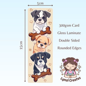 Cute Dog Bookmark | Puppy Bookmark | Stationary Gift | Cute Bookmark ...