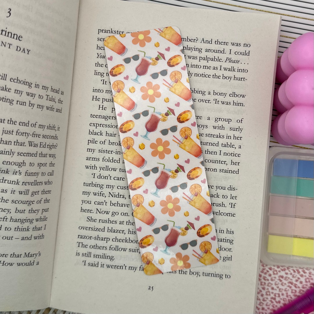 Boozy Bookmark | Summer Cocktails | Cute Bookmark | Beach Read | Summer ...