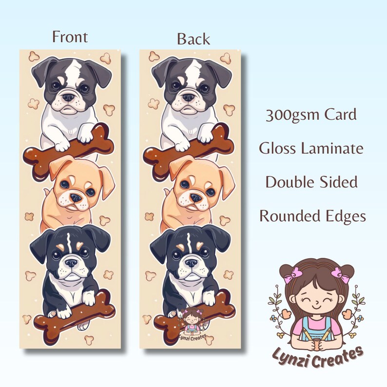 Cute Dog Bookmark Puppy Bookmark Stationary Gift Cute Bookmark - Etsy UK
