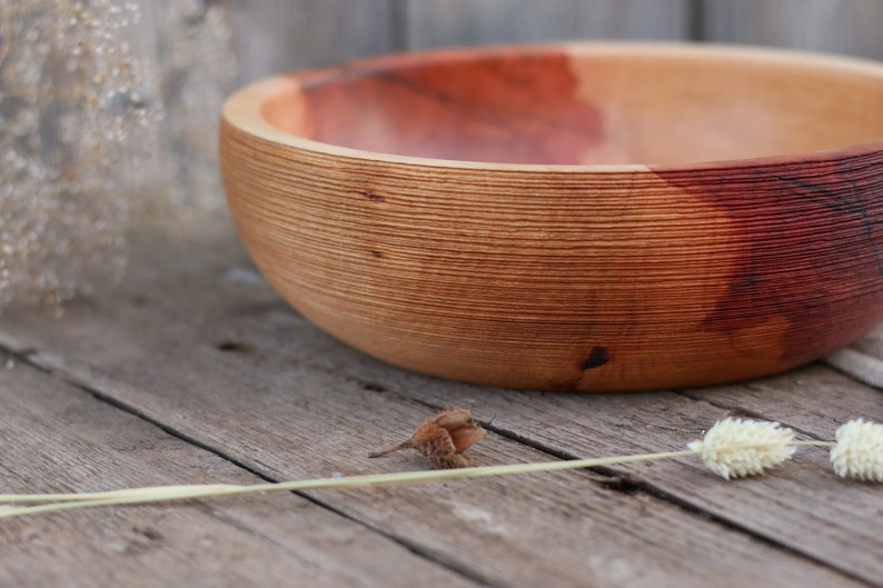 Handcrafted Wild Pear Wood Bowl 10 Inches - Etsy