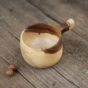 Handcrafted Walnut Kuksa – Wooden Camping Mug – Natural Oil-wax Finish ...