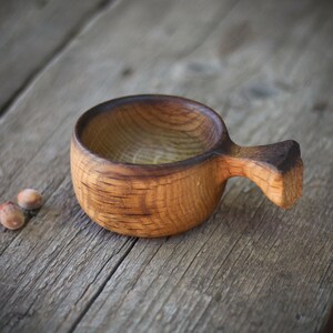 Handcrafted Wooden Kuksa Handcarved Oak Wood Kuksa 5.0 Oz 150 Ml Wooden ...