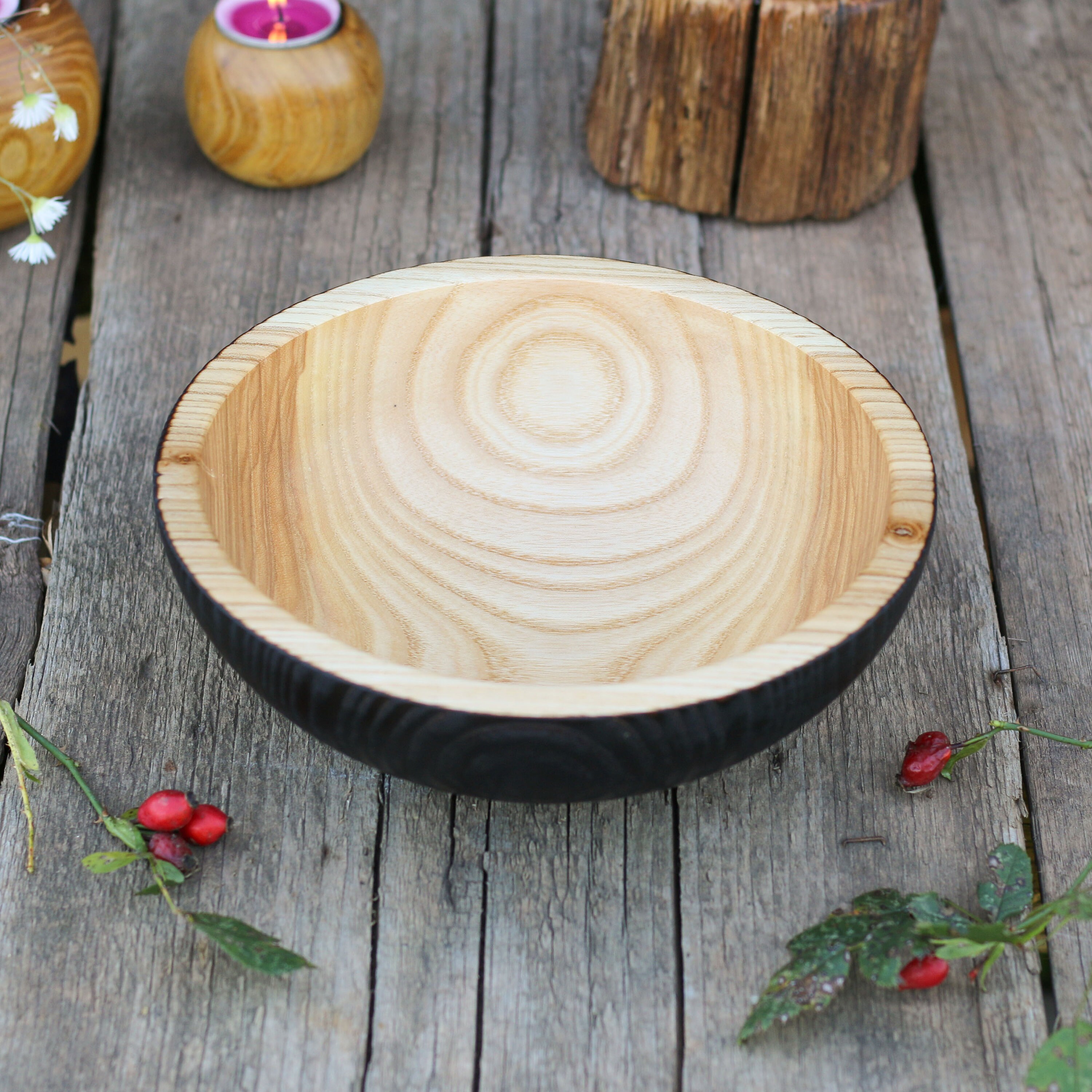 Wooden 8 Inch Bowl - Etsy