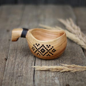 Handcrafted Kuksa Cup Made From Cherry Wood | Handmade Wooden Kuksa Cup ...