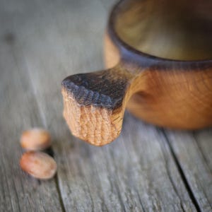 Handcrafted Wooden Kuksa Handcarved Oak Wood Kuksa 5.0 Oz 150 Ml Wooden ...