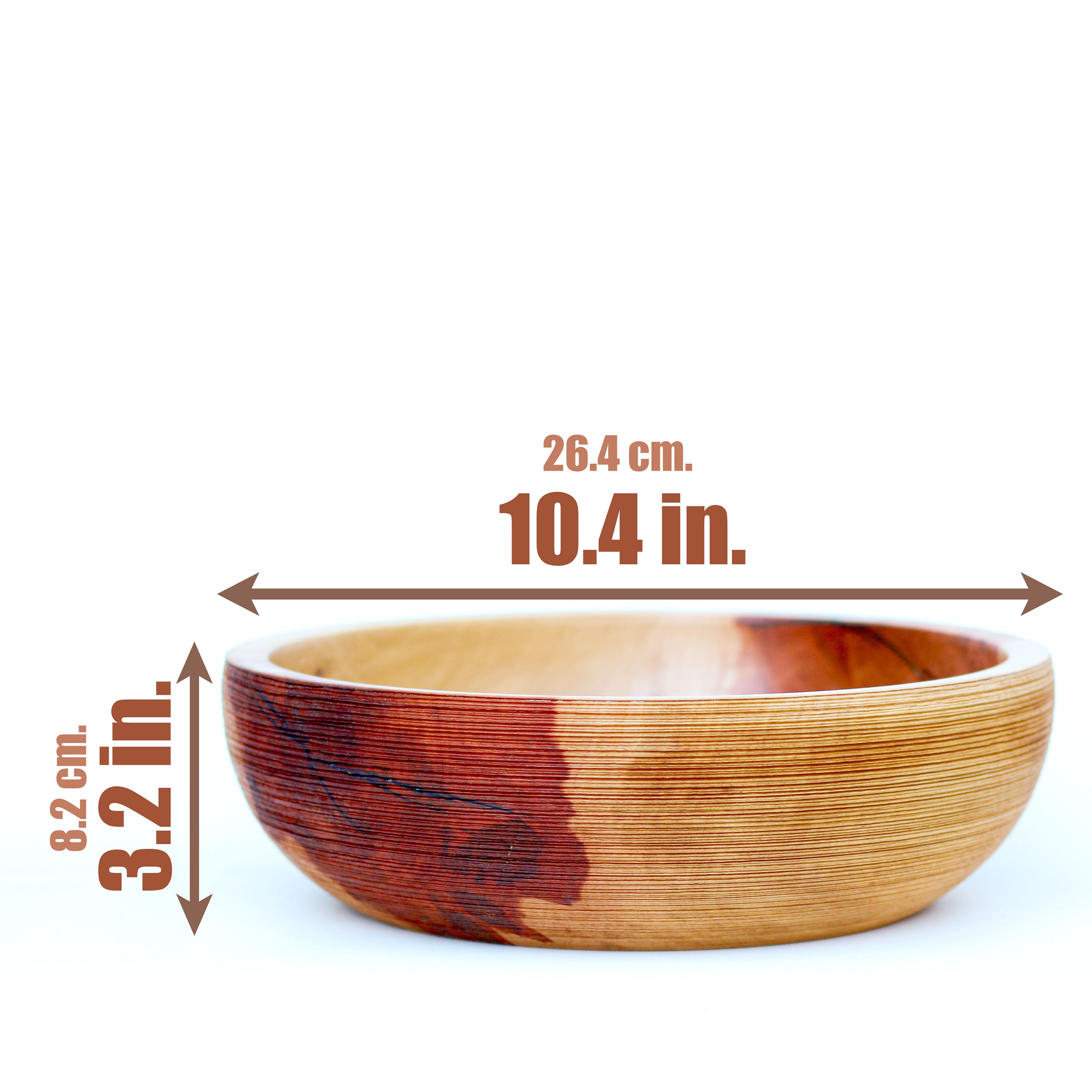 Handcrafted Wild Pear Wood Bowl 10 Inches - Etsy