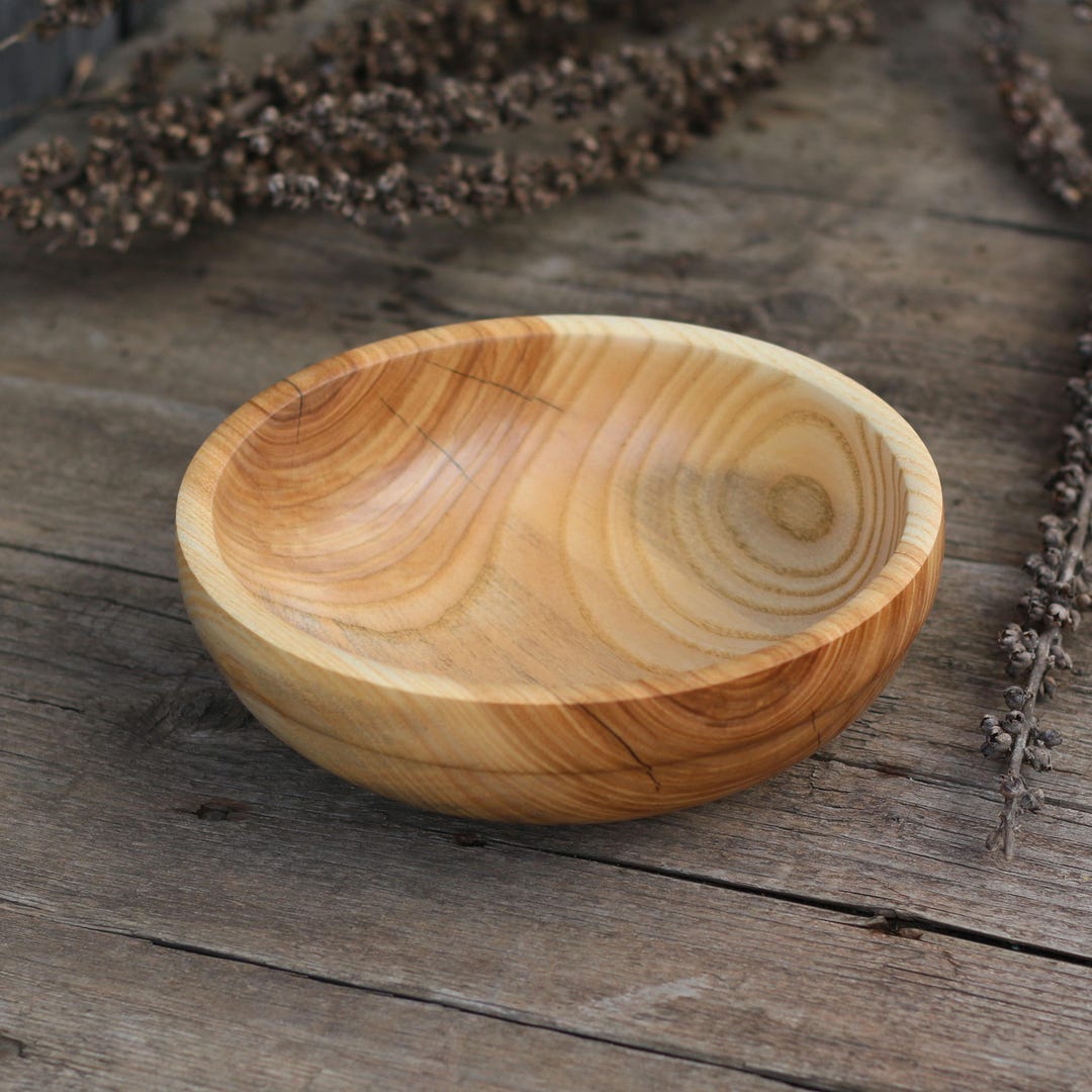 Handmade Ash Wood Bowl: Epoxy Resin Cracks, Oil-wax Finish - Etsy
