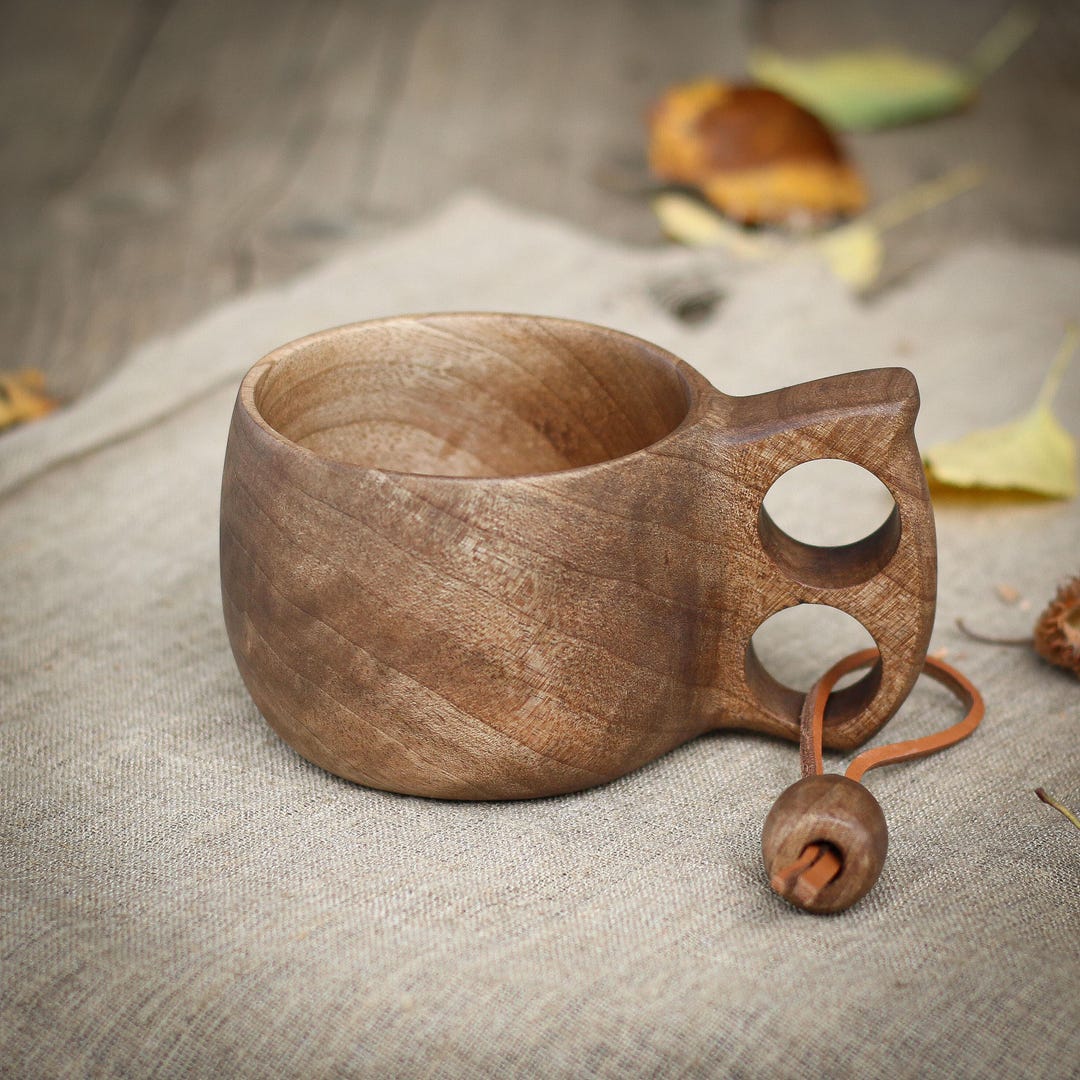 Handcrafted Walnut Wood Kuksa, 8.5oz/250ml - Unique & Sustainable ...