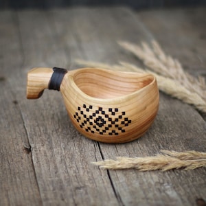 Handcrafted Kuksa Cup Made From Cherry Wood | Handmade Wooden Kuksa Cup ...