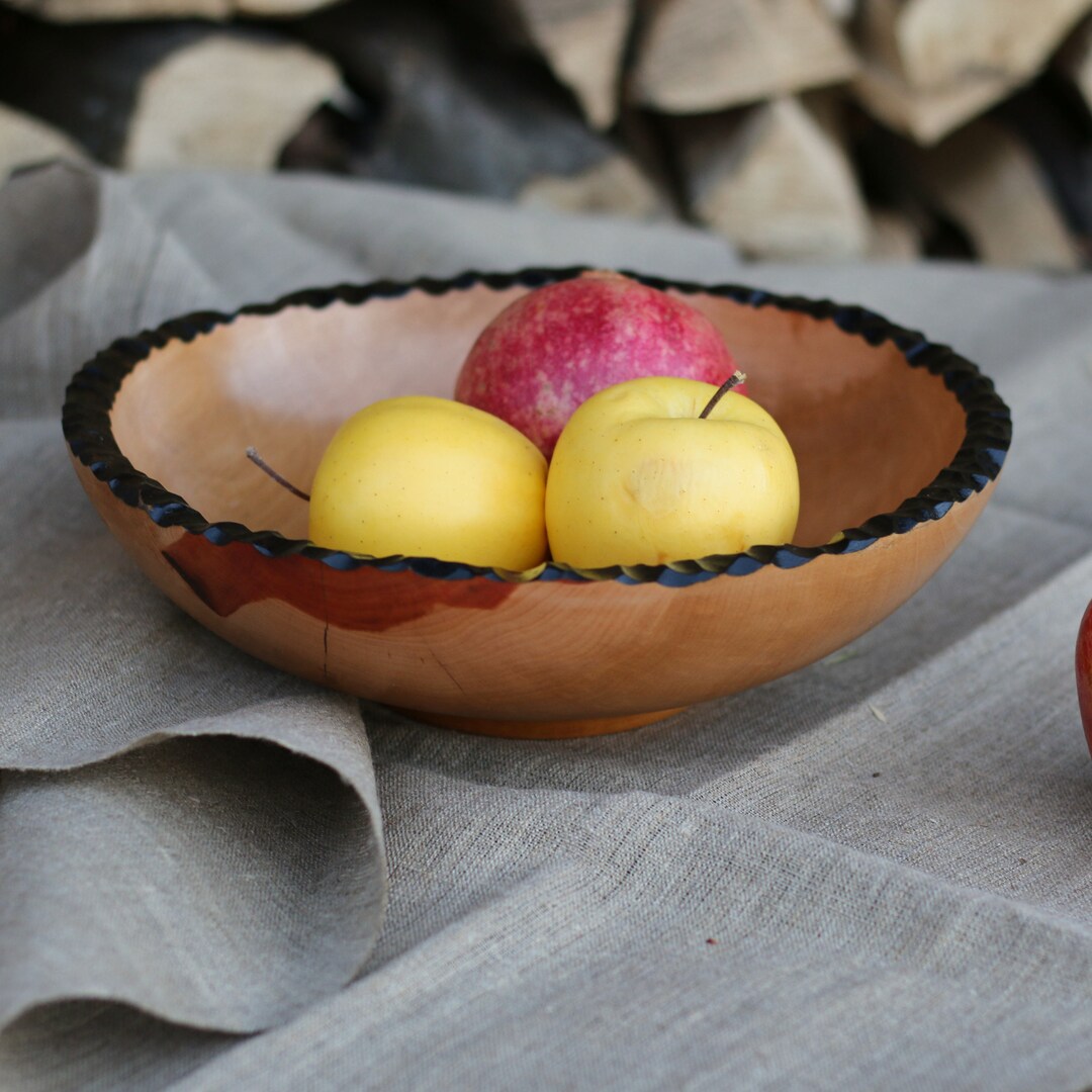 10-inch Wild Pear Bowl Handcrafted From Sustainable Wood - Etsy