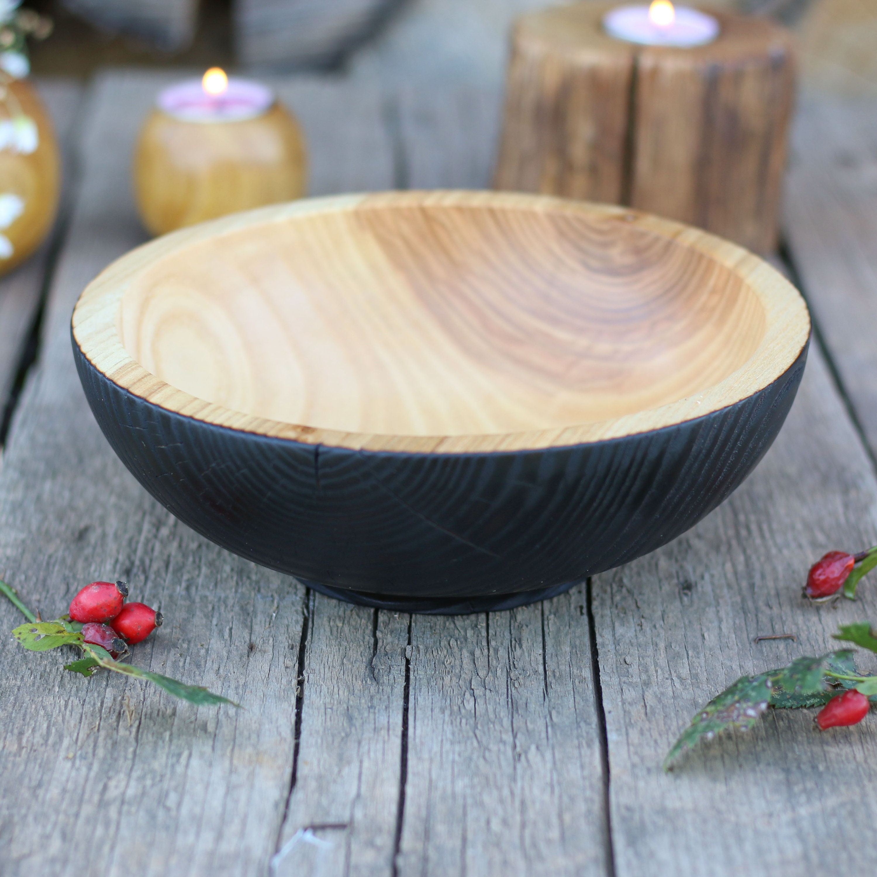 Wooden 8 Inch Bowl - Etsy