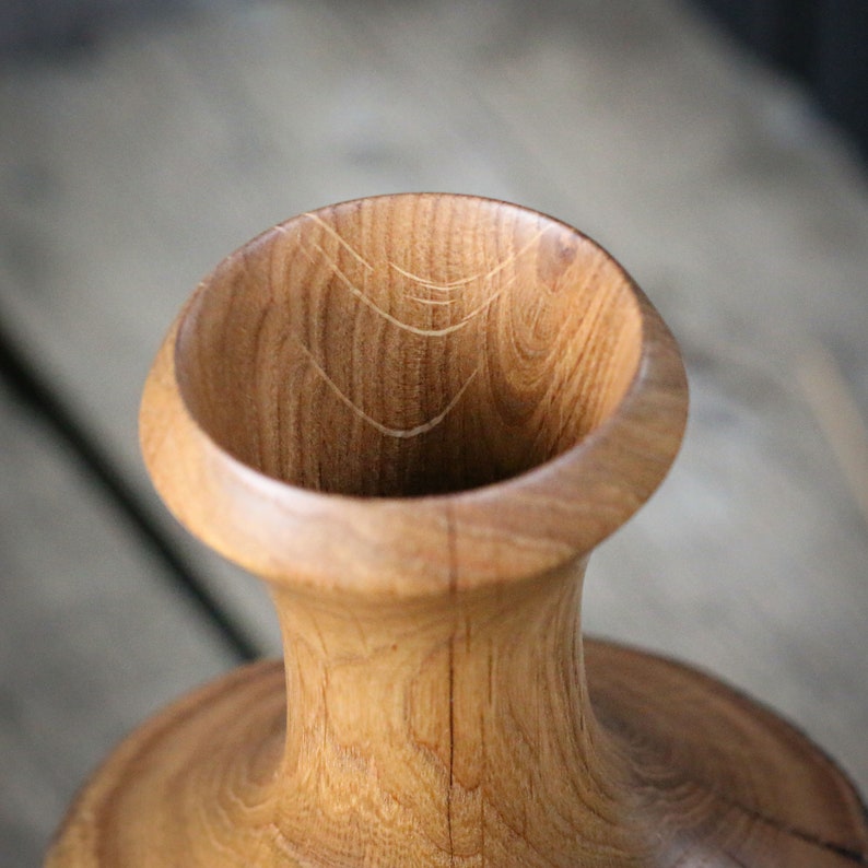 Rustic Farmhouse Oak Vase for Dried Flowers Handcrafted Home Decor - Etsy