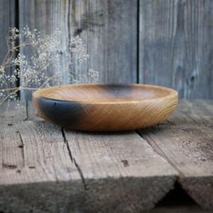 Handmade 9.6 Inch Wooden Plate From Old Oak Tree - Etsy