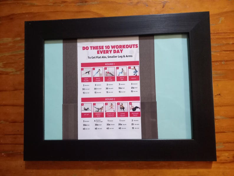 10 Minute Simple & Easy Wall Exercises Workout Printable Poster ...