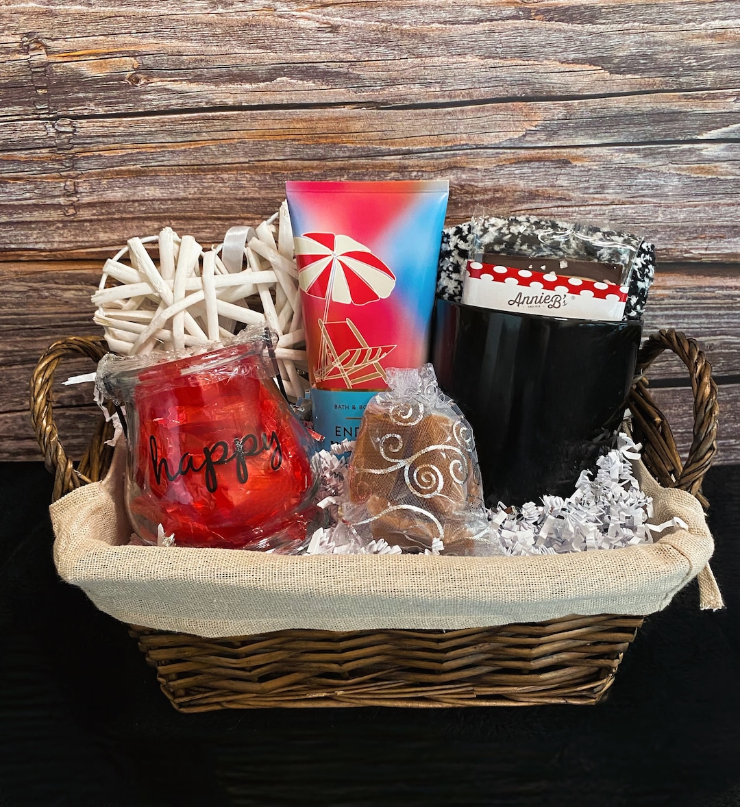 Happiness is Basket or Box || Inspire Love Basket || Friendship Basket ...