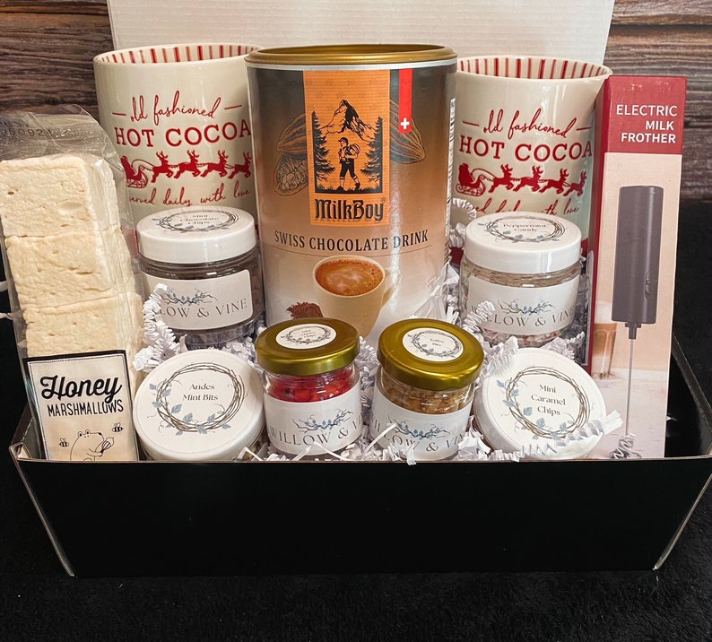Deluxe Hot Cocoa Kit Basket / Box || Gourmet Cocoa Gift Set || Cocoa ...