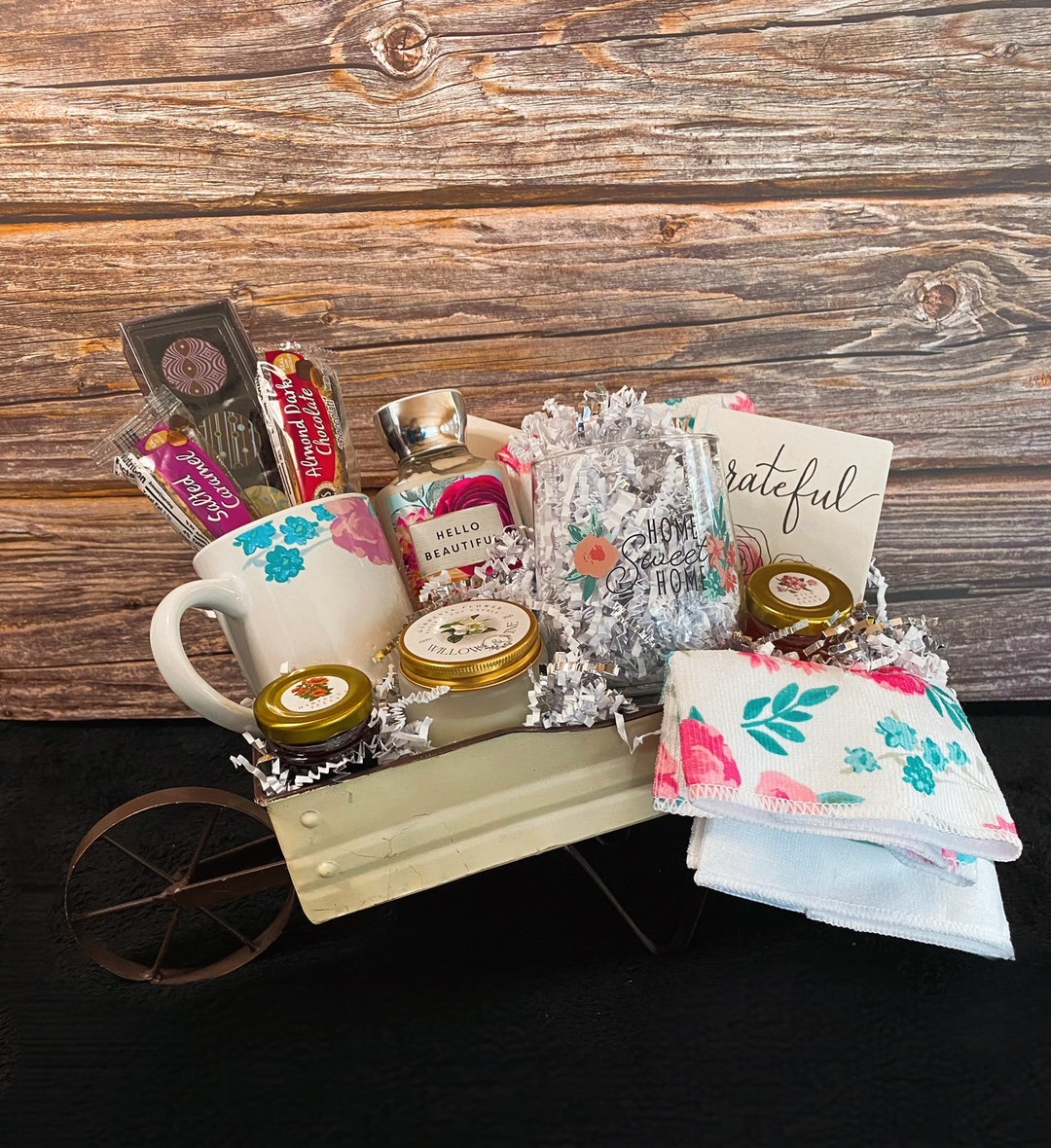 Spring Flowers Basket || Spring Gift Box || Mother’s Day Flowers ...