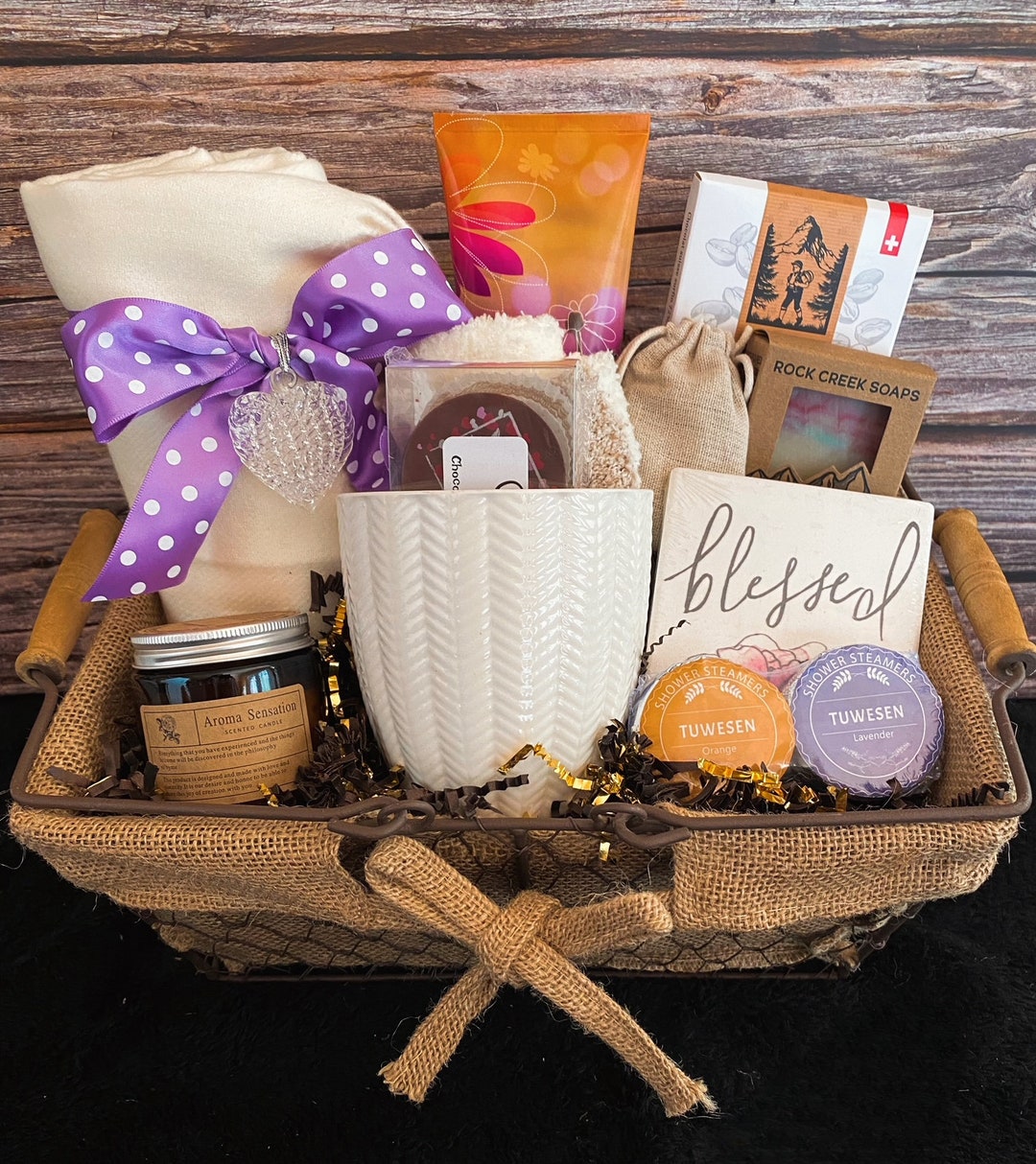 Warm & Blessed Gift Basket or Box || Romantic Gift Set || Heartfelt ...