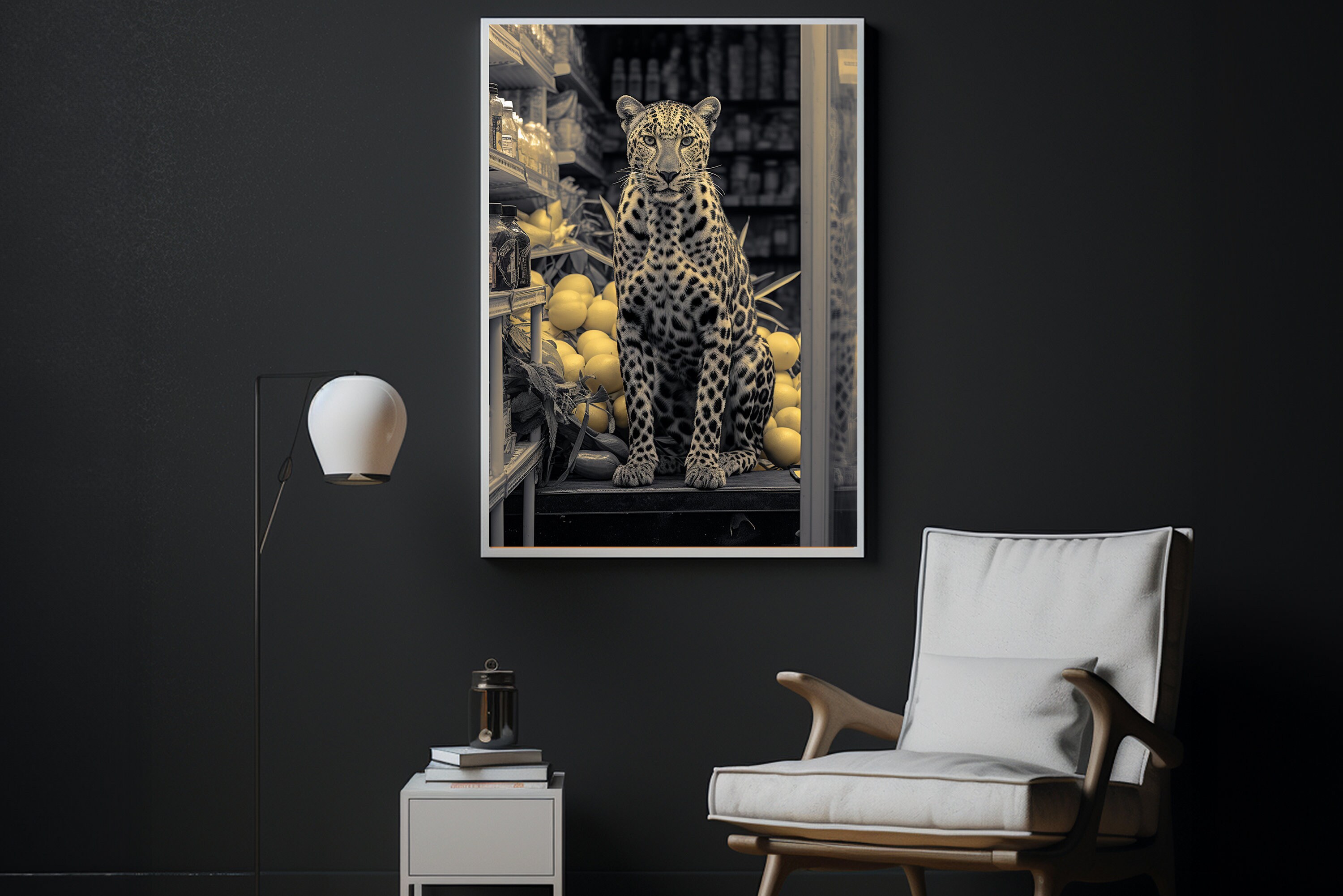 Leopard Lemon Poster Animal Art Posters Wall Art Poster Art Animal ...