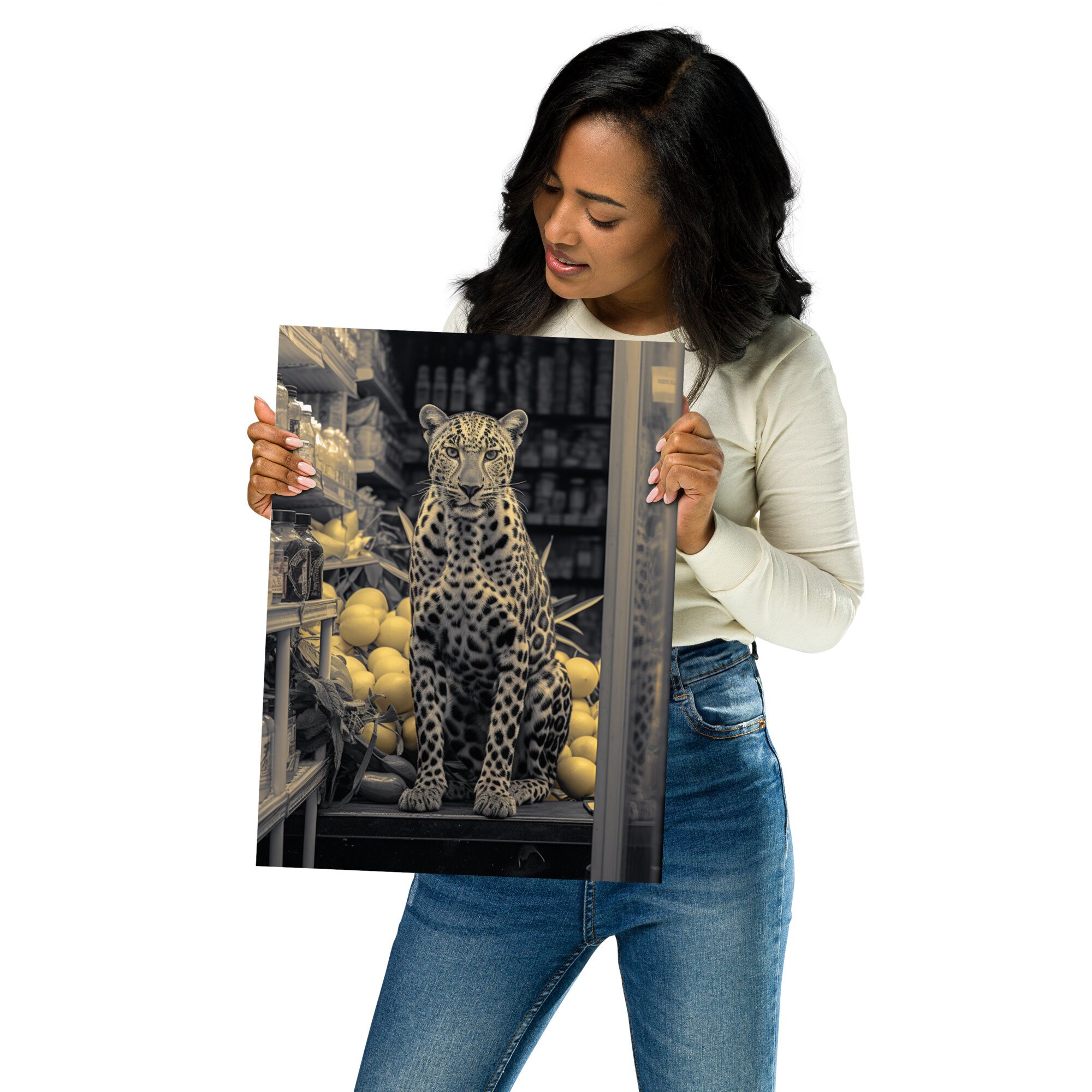 Leopard Lemon Poster Animal Art Posters Wall Art Poster Art Animal ...