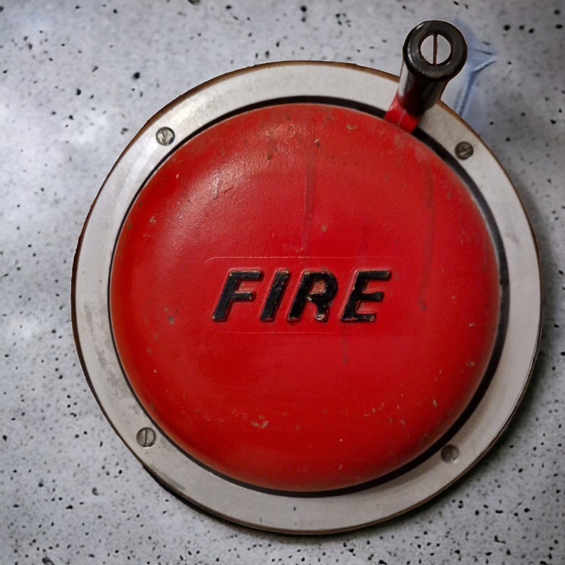 Vintage Manual Rotary Fire Bell / Alarm - Etsy UK
