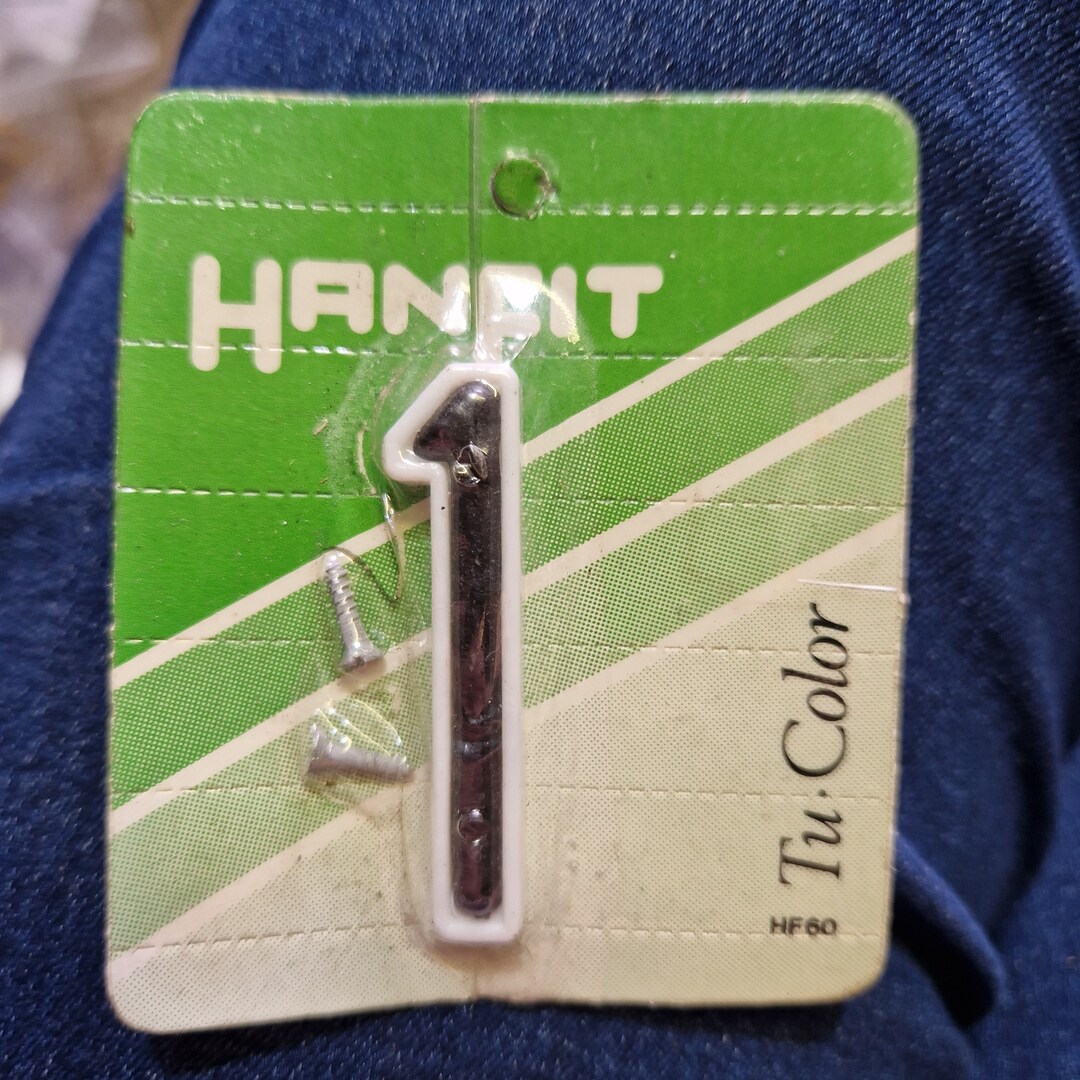 Vintage Hanfit (stermat) Black and White Plastic 2" (50mm) Letters and ...