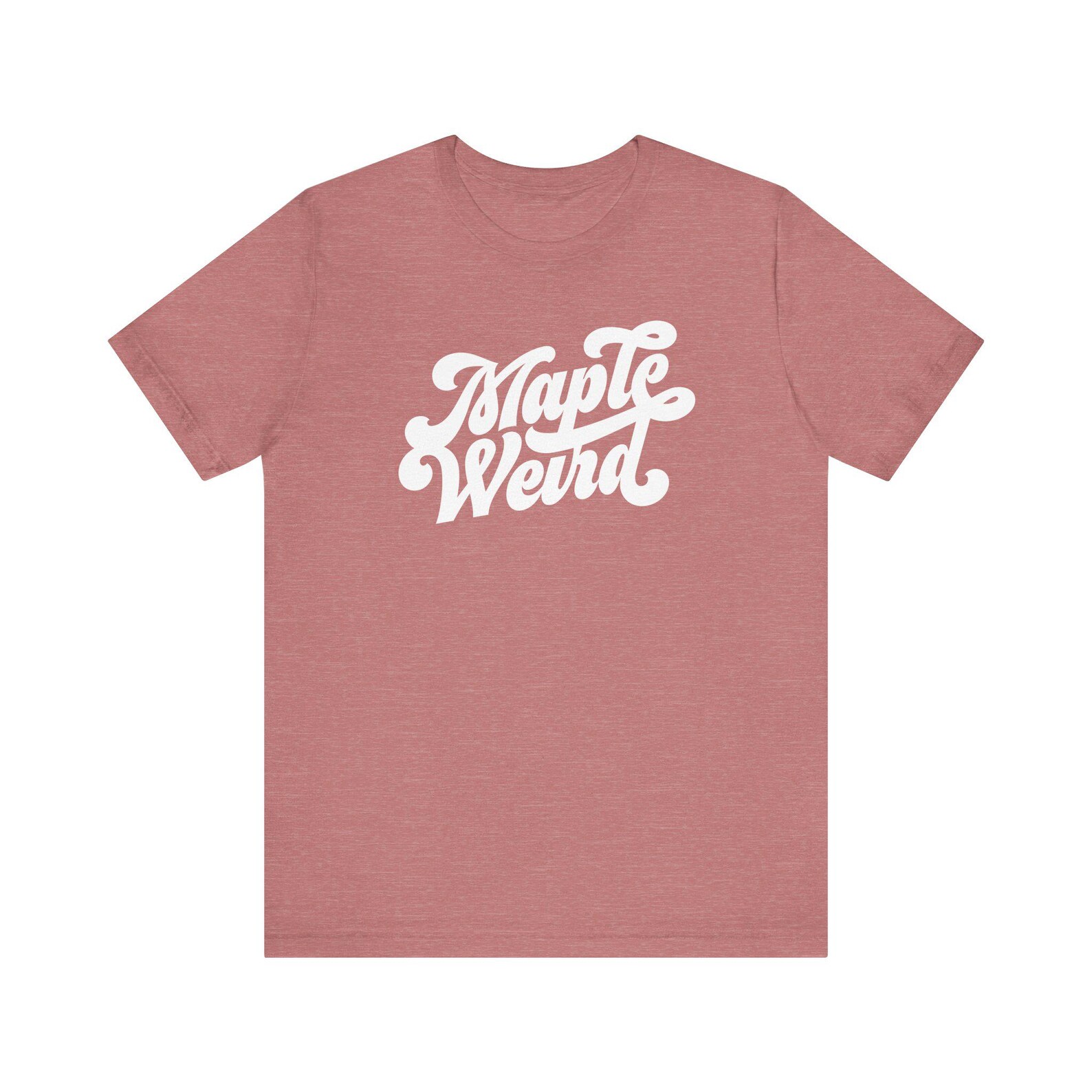 MAPLEWEIRD Script Unisex Jersey Short Sleeve Tee (white Graphic) - Etsy